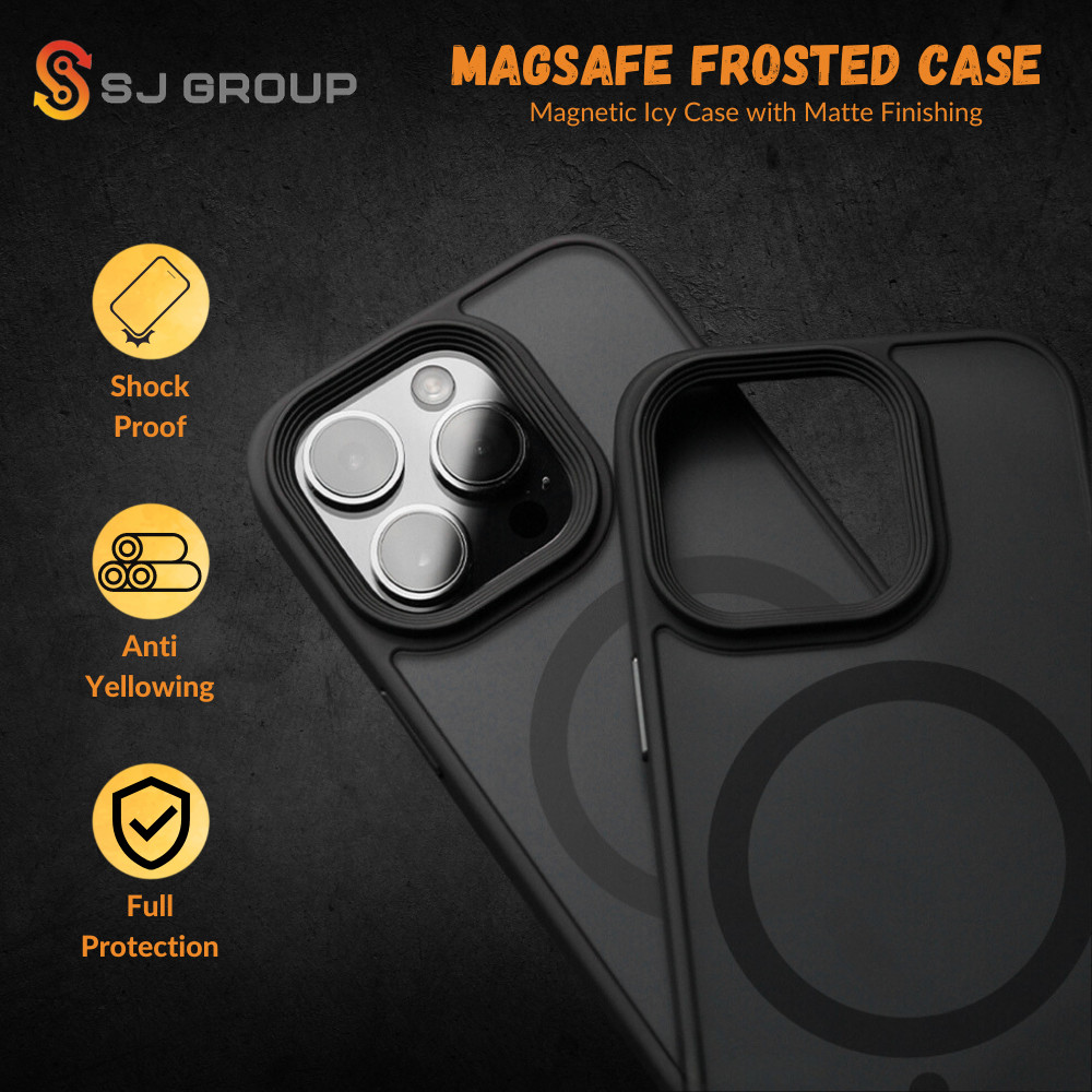 Jual Magsafe Frosted Case Icy Black Matte Edition Frost Case for iP X ...