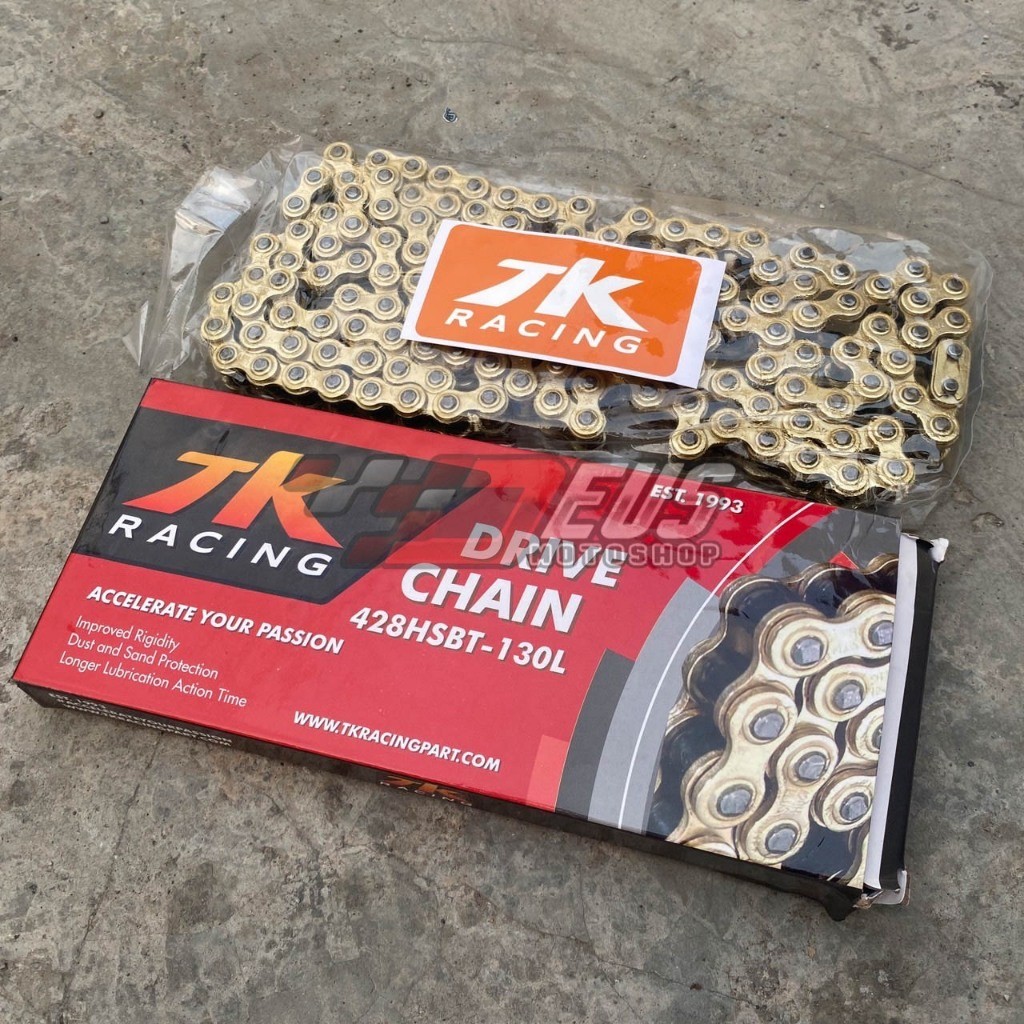 Jual Rantai TK Racing HSBT 415 428 Panjang 130 140 L Gold / Rante Gir Gear Sprocket Sproket Emas ...