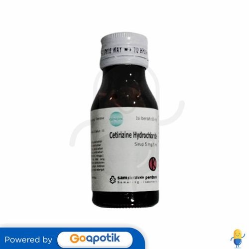 Jual Cetirizine Sampharindo 5 Mg/5 Ml Syrup 60 Ml | Shopee Indonesia