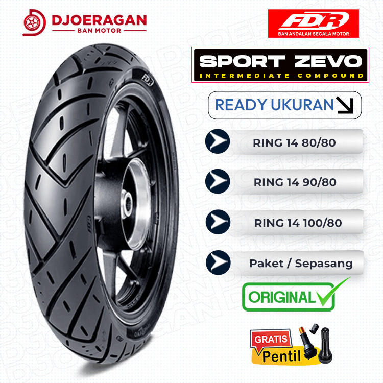 Jual SEPASANG / SATUAN BAN MOTOR MATIC FDR SPORT ZEVO MATIC Ring 14 TUBELESS VARIO BEAT LEXI MIO ...