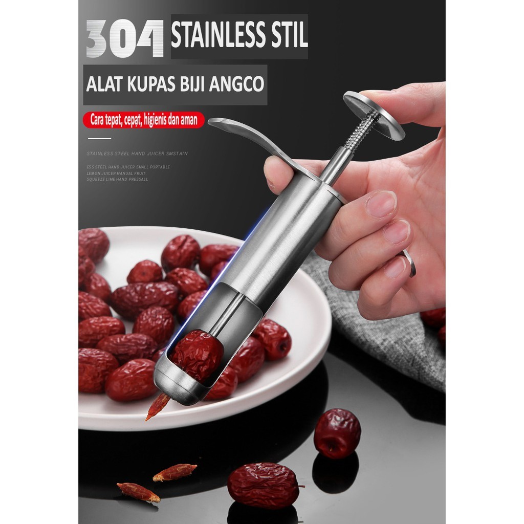 Jual Alat Pembuang Biji Angco/Cherry/Kurma Stainless Fruit Core Seed ...
