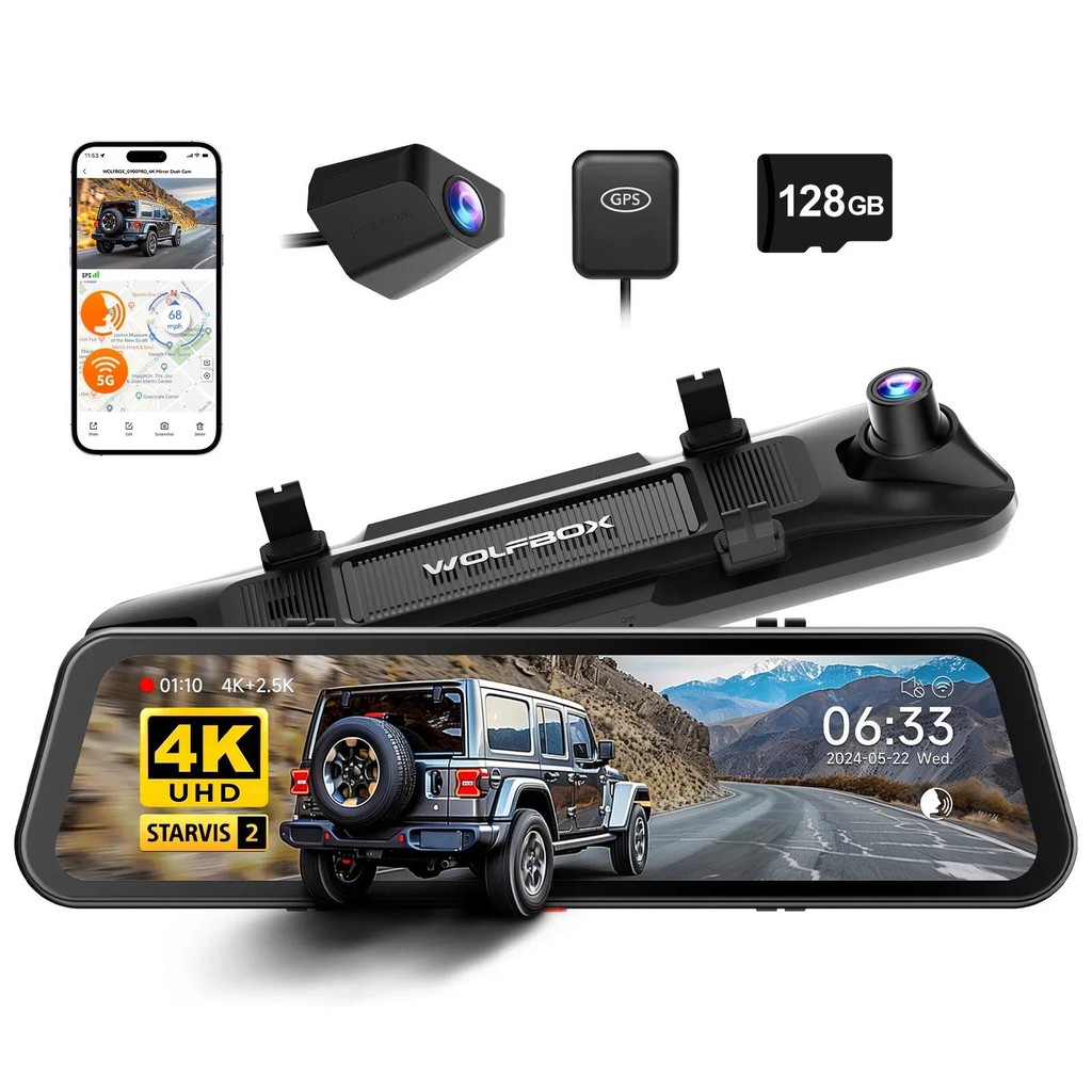 Jual WOLFBOX G900 PRO Dash Cam 4K+2.5K Car DVR Voice Control 5GHZ WI-FI ...