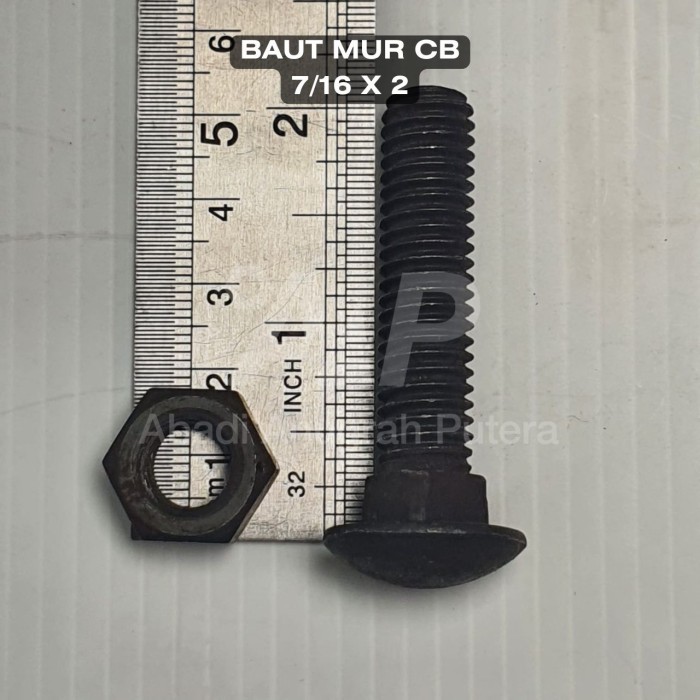 Jual Baut Mur CB 7/16 x 2 inch Baut Payung Full Drat merk TMS | Shopee ...