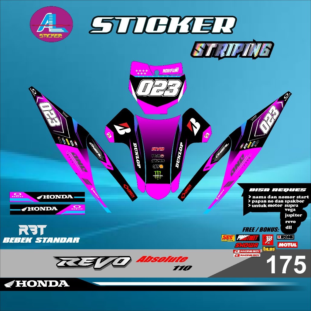Jual Striping Decal Rbt Revo Absolute 110 Semi Full Body Motor Rbt ...