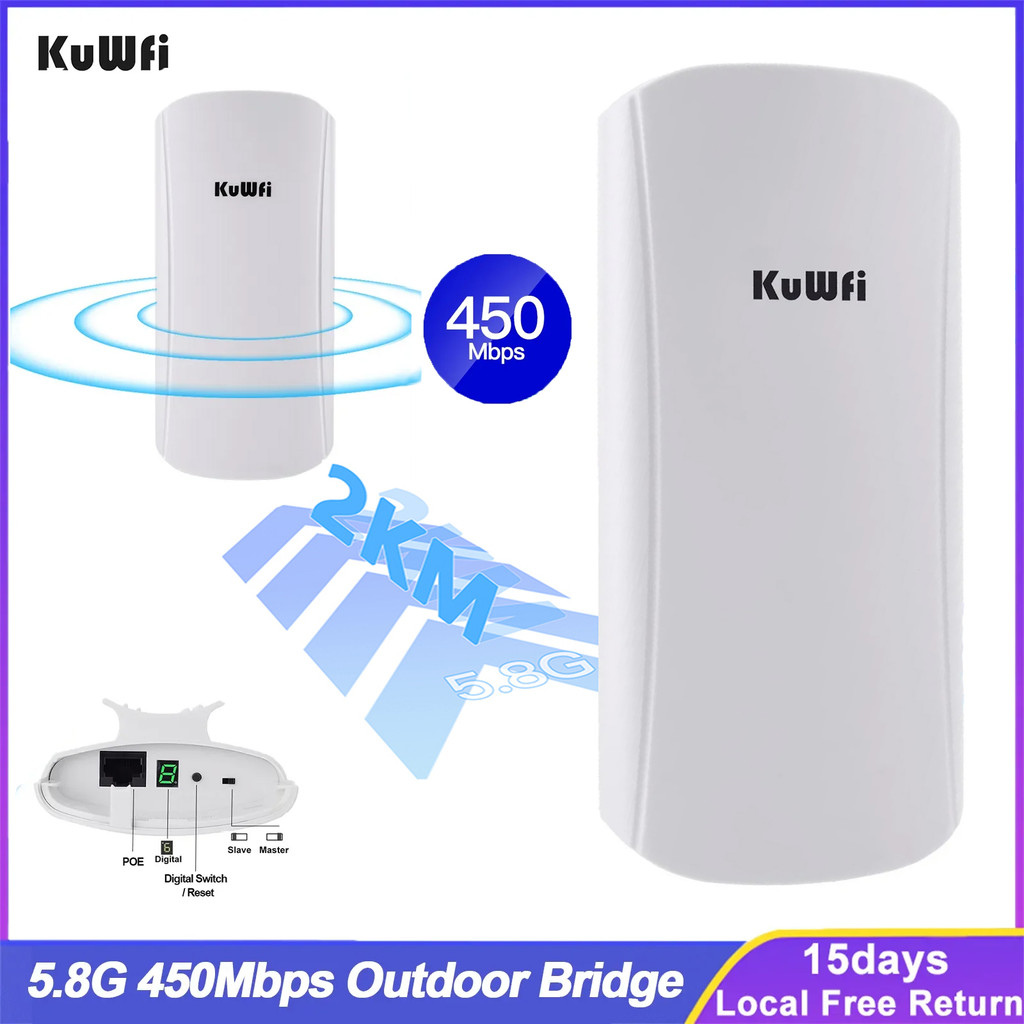 Jual KuWfi 5.8G 450Mbps Outdoor CPE Bridge 1-2KM Long Range Access ...