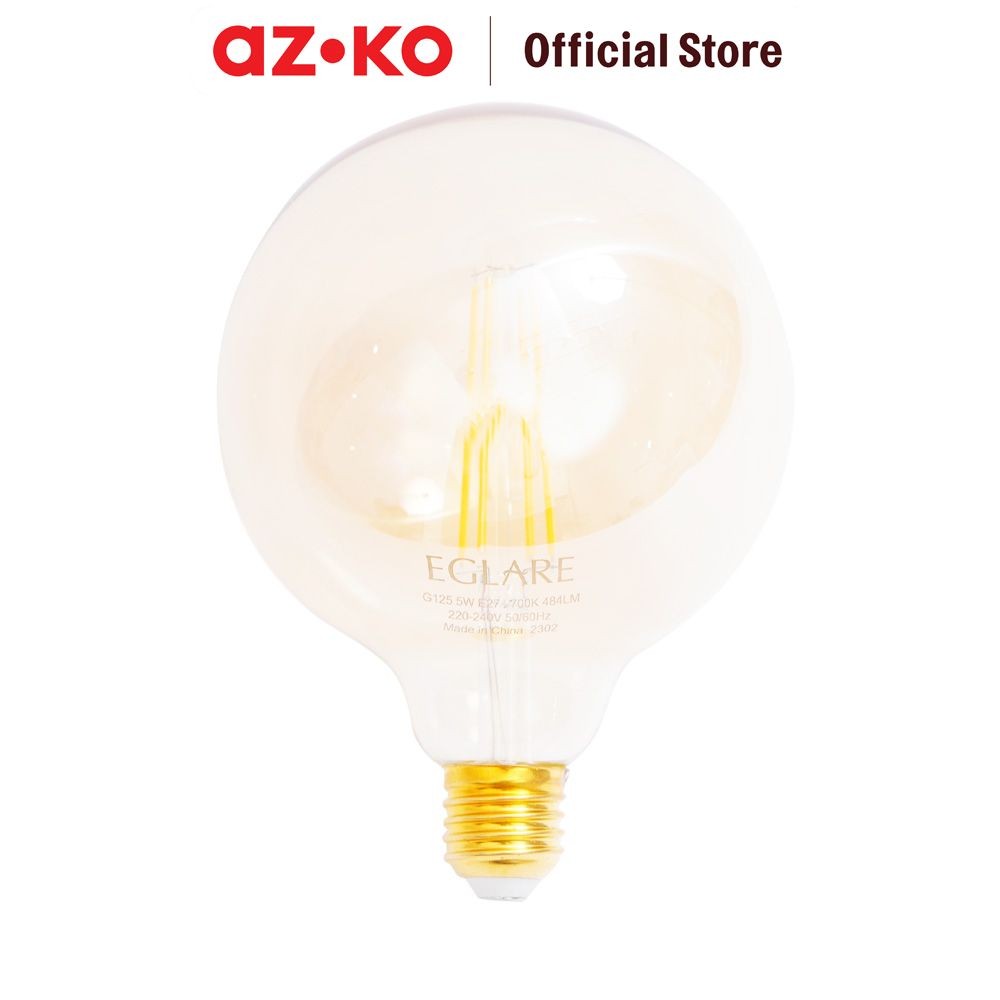 Jual AZKO Krisbow Bohlam Led Filamen Globe 5 watt Warm White E27 ...