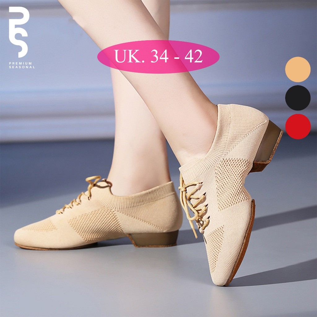 Jual DD38 JAZZY - Sepatu Dansa Wanita / Line Dance Lentur Alas Suede ...