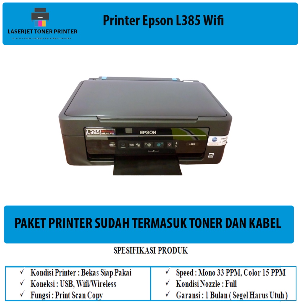 Jual Printer Epson L385 print scan copy wifi/wireless | Shopee Indonesia