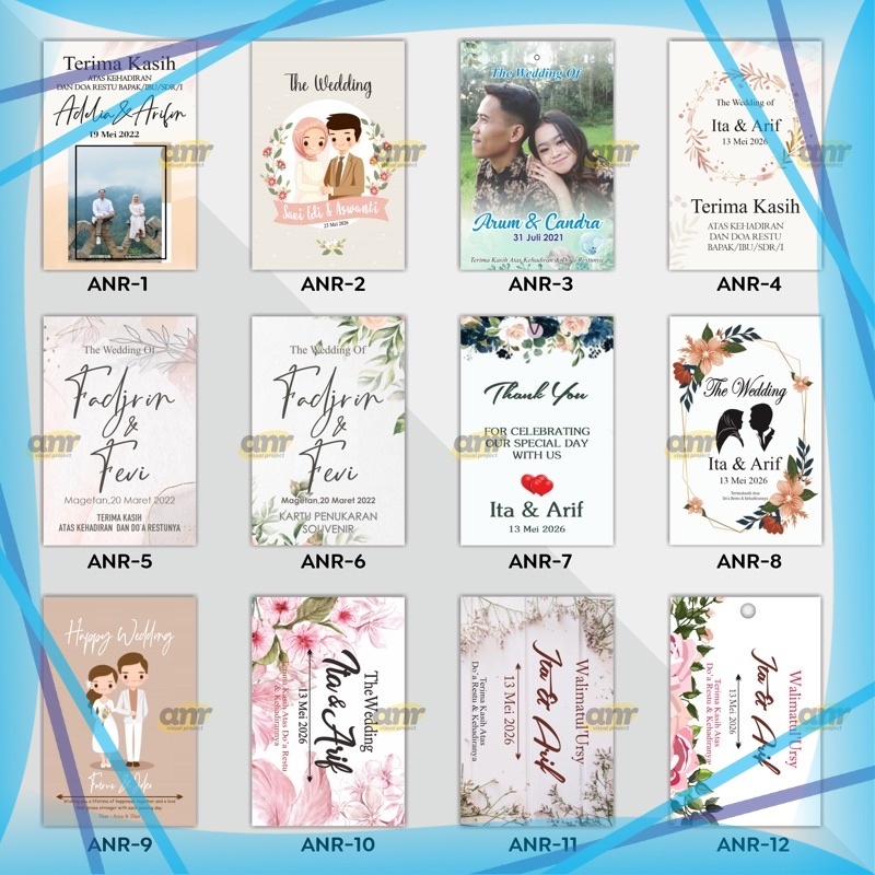 Jual Cetak Cetak Label Souvenir Pernikahan Hang Tag Souvenir Wedding ...