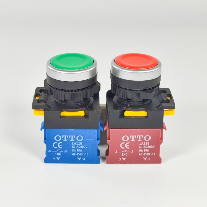 Jual PUSH BUTTON SWITCH SPRING RETURN 22MM OTTO | Shopee Indonesia