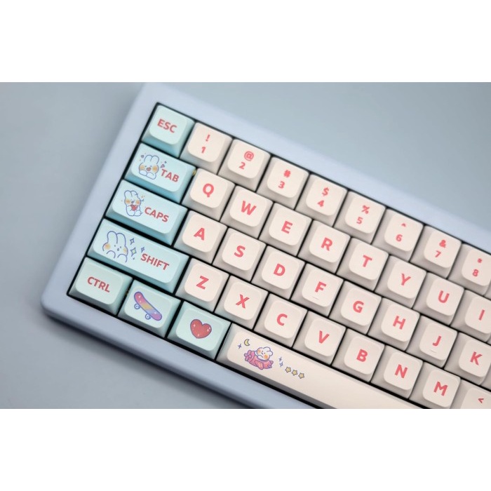 Jual KEYCAPS PBT RABBIT BLUE XDA PROFILE SUBLIM MECHANICAL KEYBOARD ...