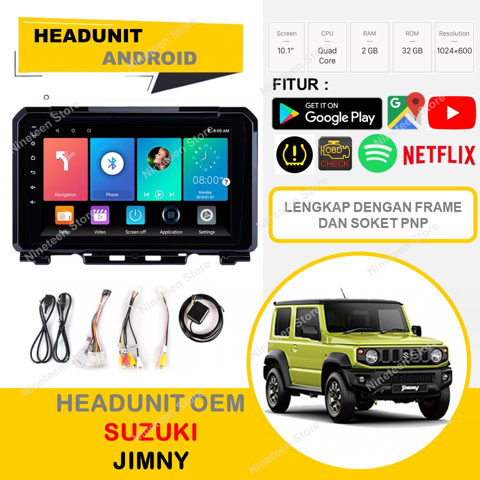 Jual Headunit Android All New Suzuki Jimny 9 Inch PNP frame Soket | Shopee Indonesia