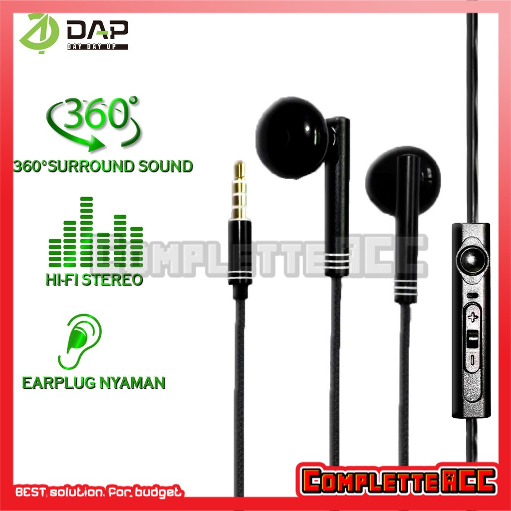 Jual DAP DHF11 Wired Earphone headset DH-F11 Super Bass HI-FI Stereo ...