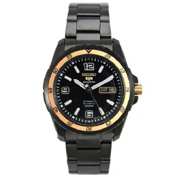 Jual Loyal Watch 1975 - Jam Tangan Seiko 5 Black Yellow Automatic Pria ...