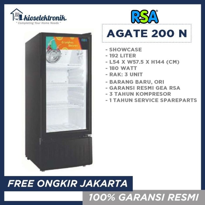 Jual RSA Showcase AGATE 200 - 192Liter - Agate-200 - Jabodetabek ...