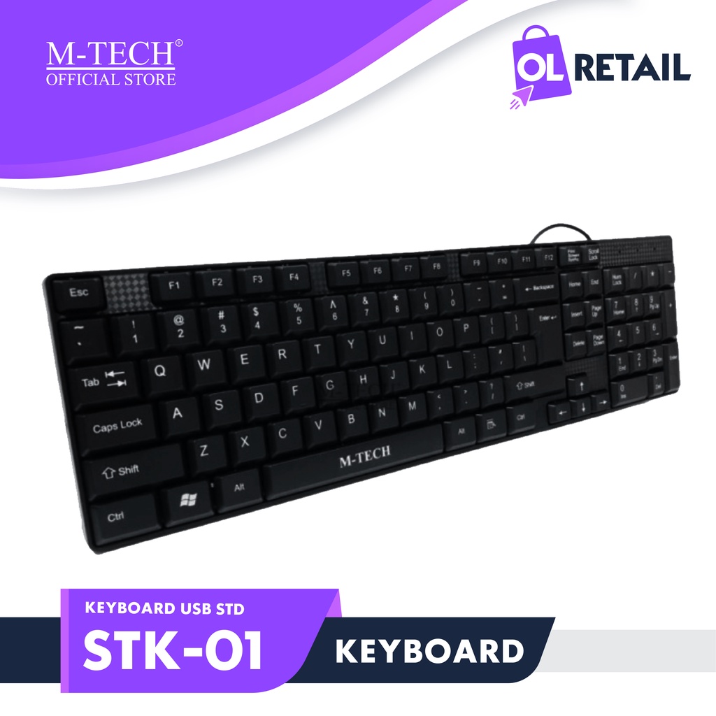 Jual M-Tech Original Keyboard USB Standar for PC Laptop STK-01 | Shopee ...