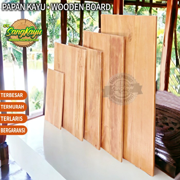 Jual Kayu Papan kayu 120 x 65 cm Wooden board bahan meja kayu 9 ...