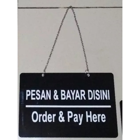 Jual SIGN BOARD ORDER & PAY HERE AKRILIK | SIGNAGE PESAN BAYAR DISINI ...