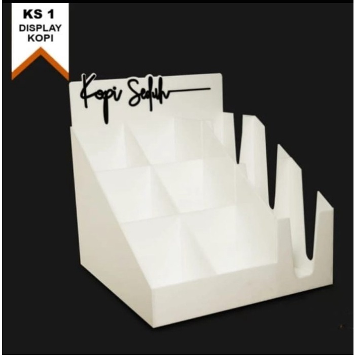 Jual Display kopi sachet//Tempat kopi//Wadah kopi - Putih | Shopee ...