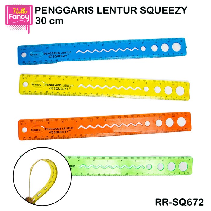 Jual Penggaris Lentur 30 cm / Flexible Ruler / Penggaris Inul RR-SQ672 ...