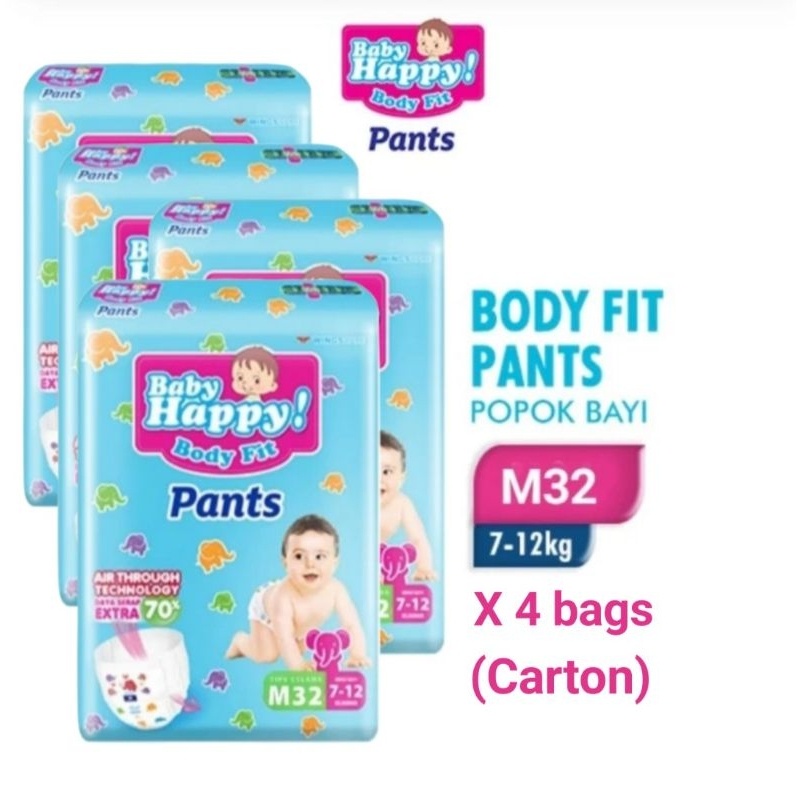 Jual Peromo Baby Happy Pants M32 /Carton Popok Celana | Shopee Indonesia