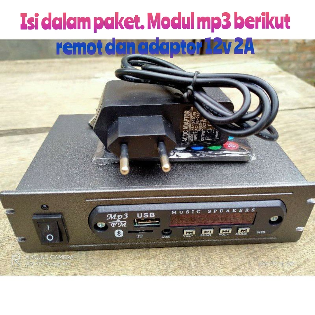 Jual RAKITAN MP3 RADIO BLUETOOTH USB FREE ADAPTOR 12V 2A - MODUL ...