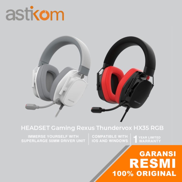 Jual Gaming Headset Rexus Thundervox HX35 RGB | Shopee Indonesia