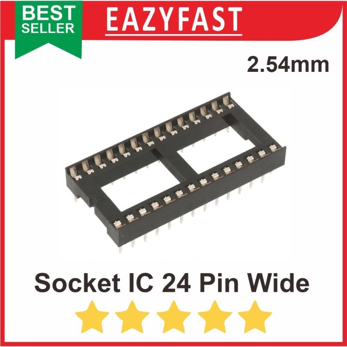 Jual Socket IC 24P 24 P Pin Kaki DIP Wide Soket Rumah Dudukan Adapter | Shopee Indonesia