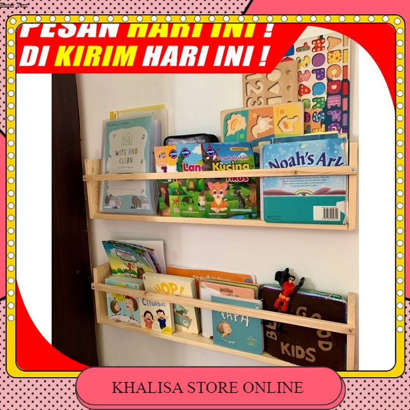 Jual (H24) Book Shelf Rak Buku Susun Dinding Tempel Gantung, Rak buku ...