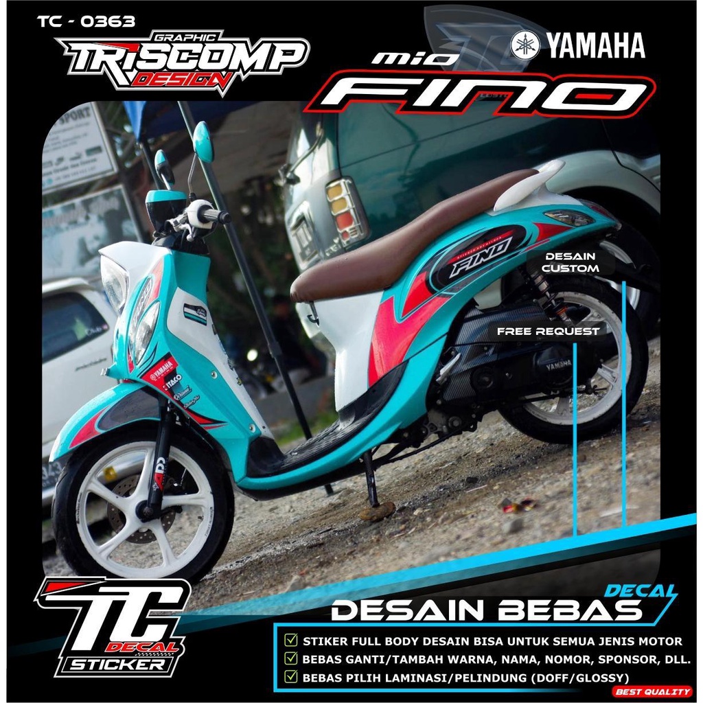 Jual Decal Fino Sticker Striping Decal Fino 125 Full Body Tosca List ...
