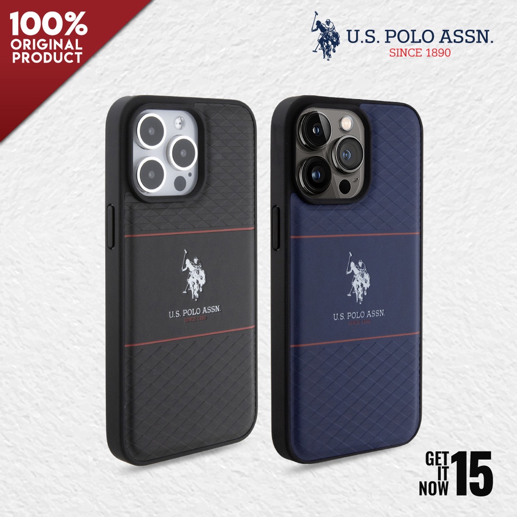 Jual Case IPhone 15 / Plus / Pro / Pro Max U.S. Polo Assn. Pattern ...