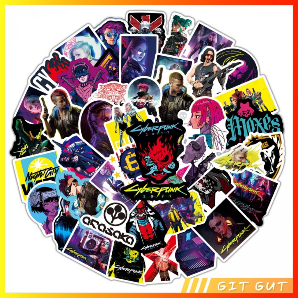 Jual Sticker Pack Stiker Vinyl 50 pcs Cyberpunk 2077 | Shopee Indonesia