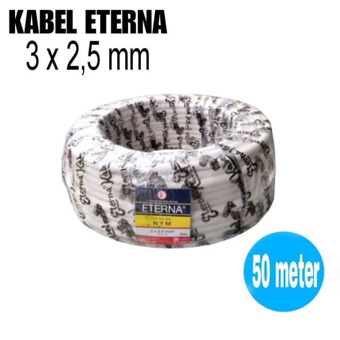 Jual Kabel NYM 3x2.5 50M Kabel Listrik Eterna 1 Roll 50 Meter - ETERNA | Shopee Indonesia