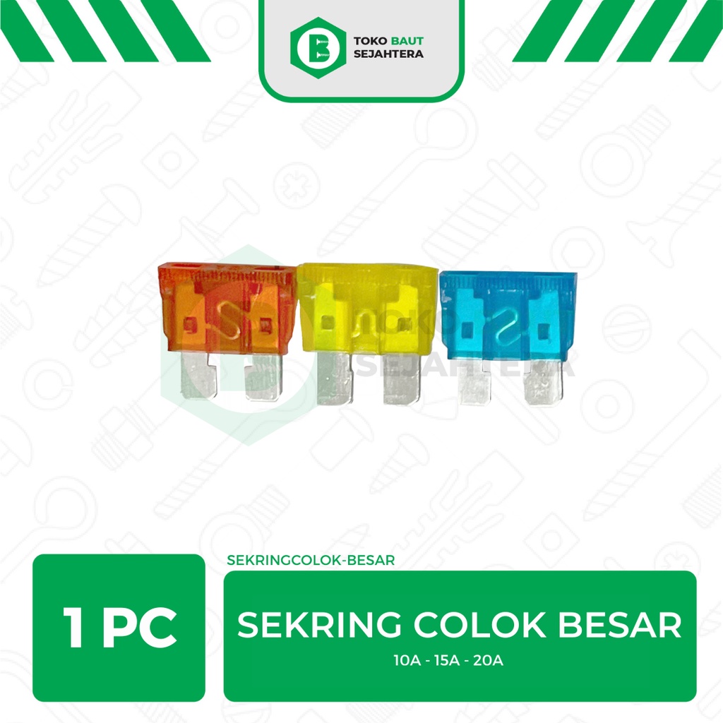 Jual SEKRING-SIKRING TANCAP-FUSE BESAR UNIVERSAL 10-15-20A-A-Ampere ...
