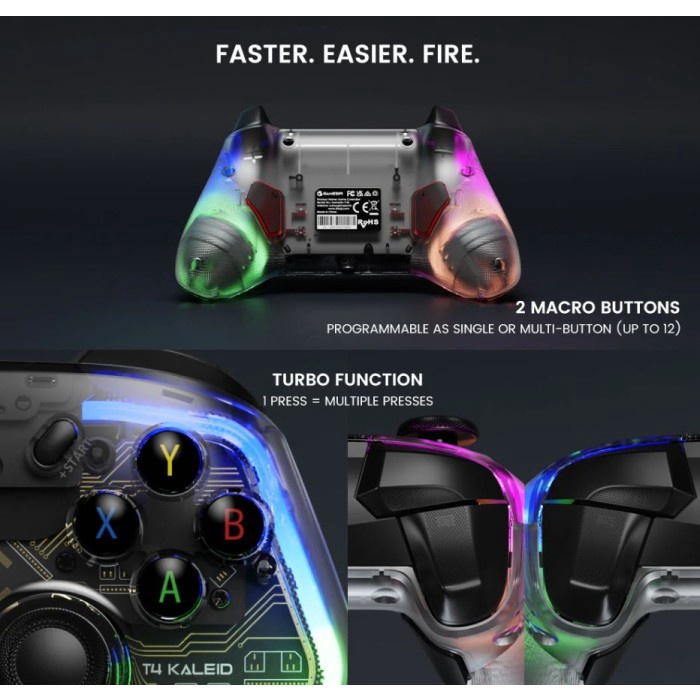 Jual MURAH- GameSir T4 Kaleid Wired Gaming Controller Hall Sensor for ...