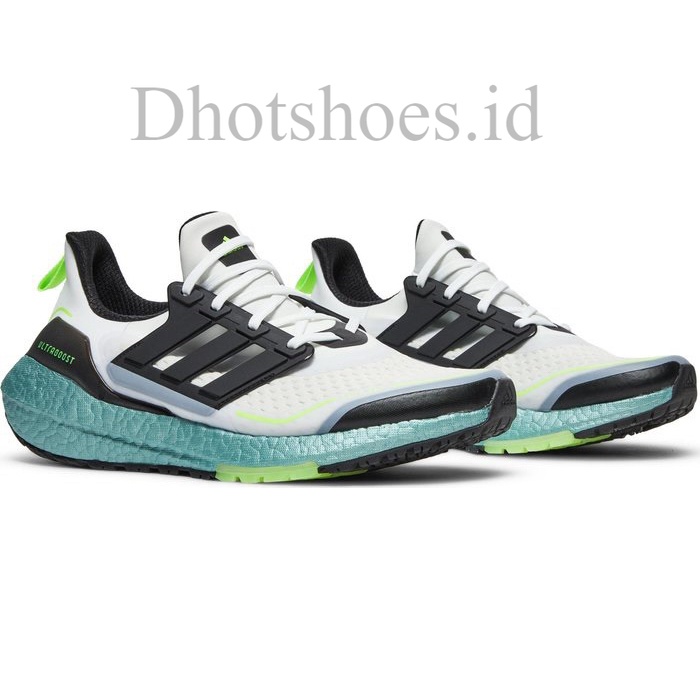 Jual Sepatu Ultra Boost 21 Cold.Rdy White Signal Green High Premium ...