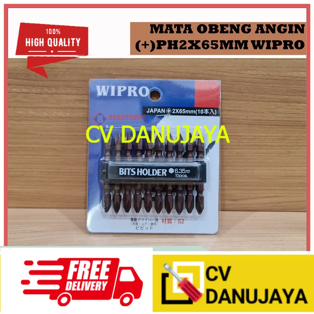Jual WIPRO 1 Pcs Mata Obeng Plus PH 2 Mata Bor Obeng Angin Magnet PH2 ...