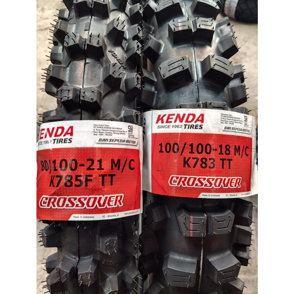 Jual Paket KENDA K785 80 100 21 dan K783 100 100 18 MILVILLE II CROSSOVER Ban MOtor Trail ...