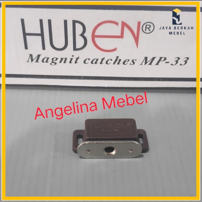 Jual Magnit Magnet Kecil Pintu Lemari Kayu Merk HUBEN Warna Coklat ...