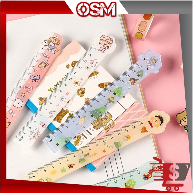 Jual OSM - S6069 Penggaris Lucu 15 Cm / Penggaris Plastik Funny ...