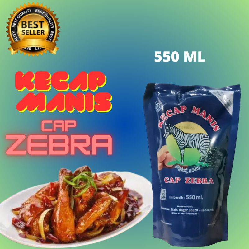 Jual kemasan baru kecap manis cap zebra 550ml khas bogor kemasan refill ...