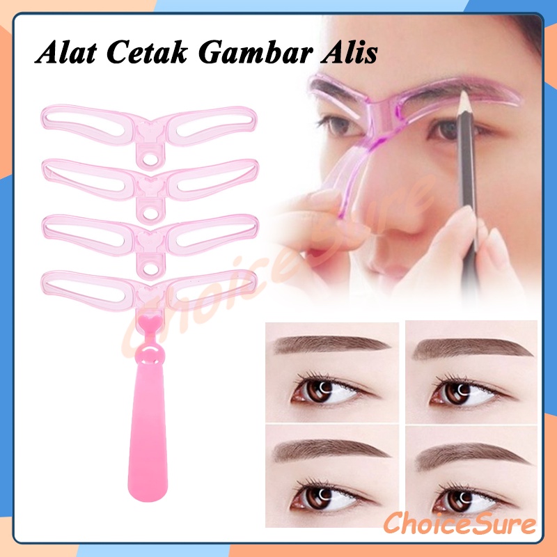 Jual Cetakan Alis Gagang / Cetakan Alis isi 4 / Eyebrow Template Model ...