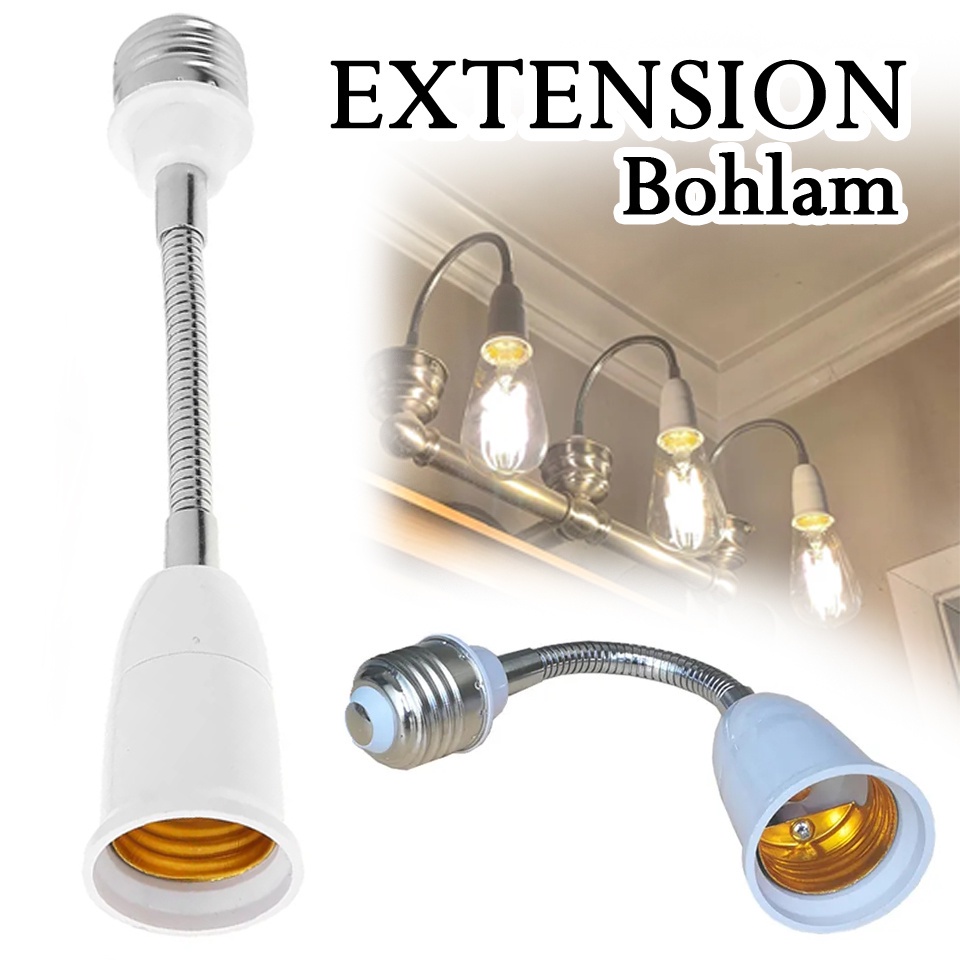 Jual Extension Fitting Lampu Fleksibel Adaptor Socket E27 Ke E27 ...