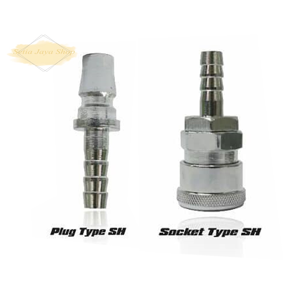 Jual AGP Quick Coupler Nepel Sambungan Selang Angin Kompresor SH20 Dan ...