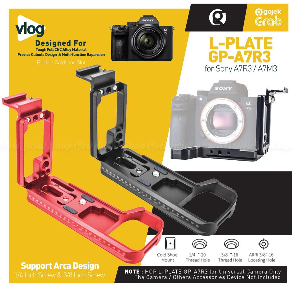 Jual HOP GP-A7R3 L Plate Bracket for Sony A7R3 A7M3 A9 A7iii A7riii ...