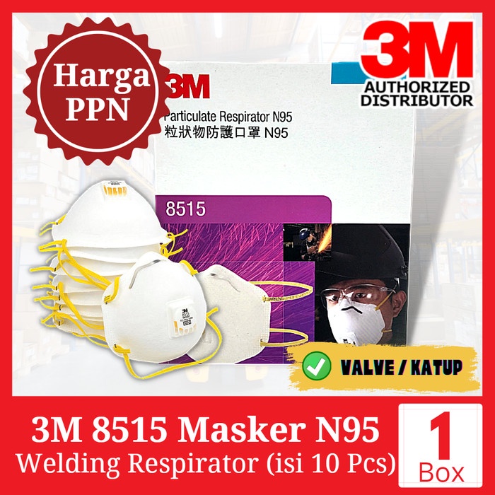 Jual 3M Welding Respirator 8515 Particulate N95 (1 Box isi 10 Pcs) | Shopee Indonesia
