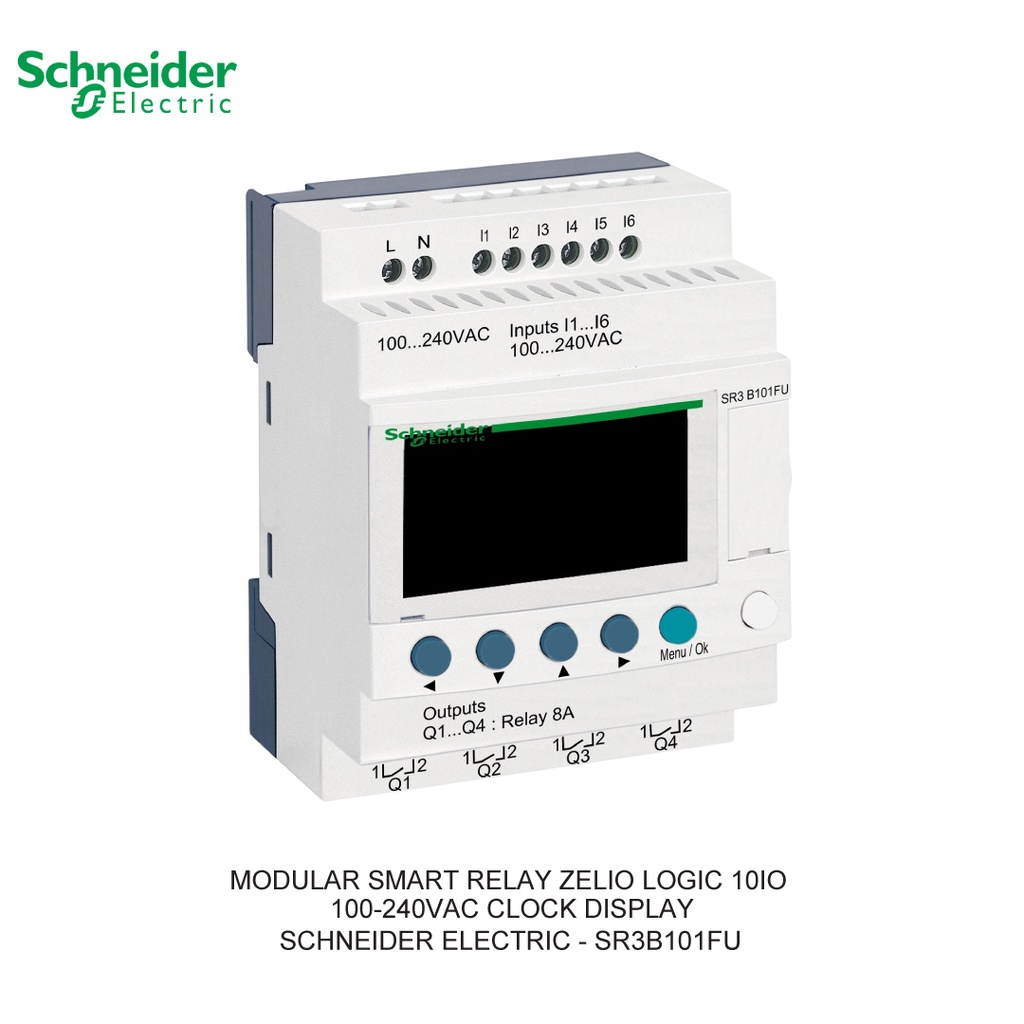 Jual MODULAR SMART RELAY ZELIO LOGIC 10IO 100-240VAC CLOCK DISPLAY ...
