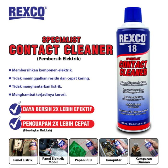 Jual REXCO 18 CCL Contact Cleaner isi 220 mL Cairan Pembersih ...