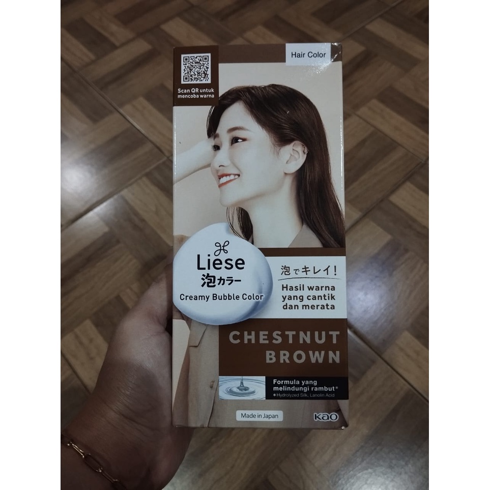 Jual Liese Creamy Bubble Hair Color Chesnut Brown Pewarna Semir Rambut ...