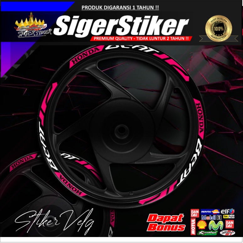 Jual Stiker Velg BEAT FI/ESP/STREET/DELUXE/POP Sticker Velg Veleg ...